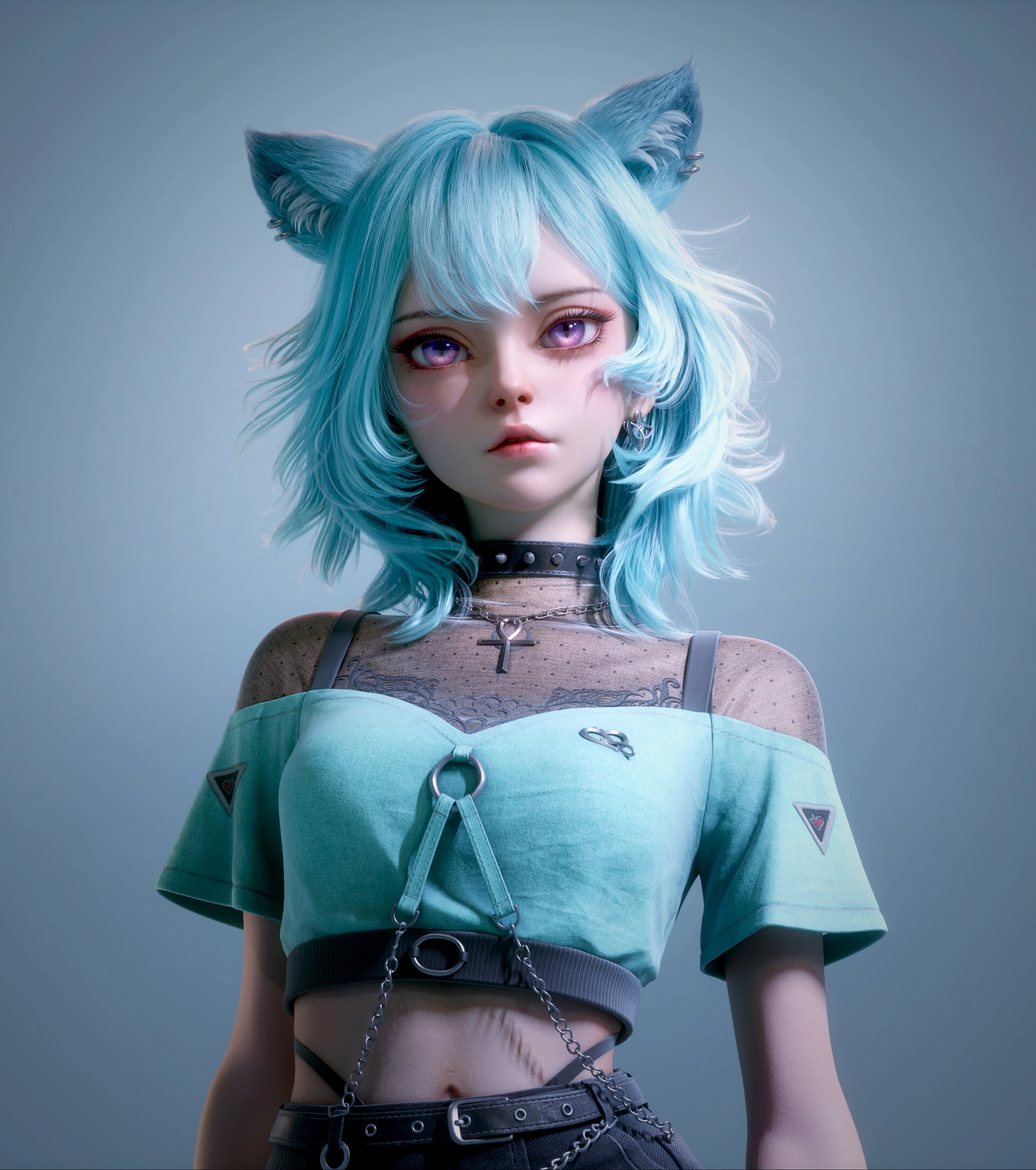 UE角色_猫女模型 - 角色/人物/生物 - 作品模型 - CG模型网
