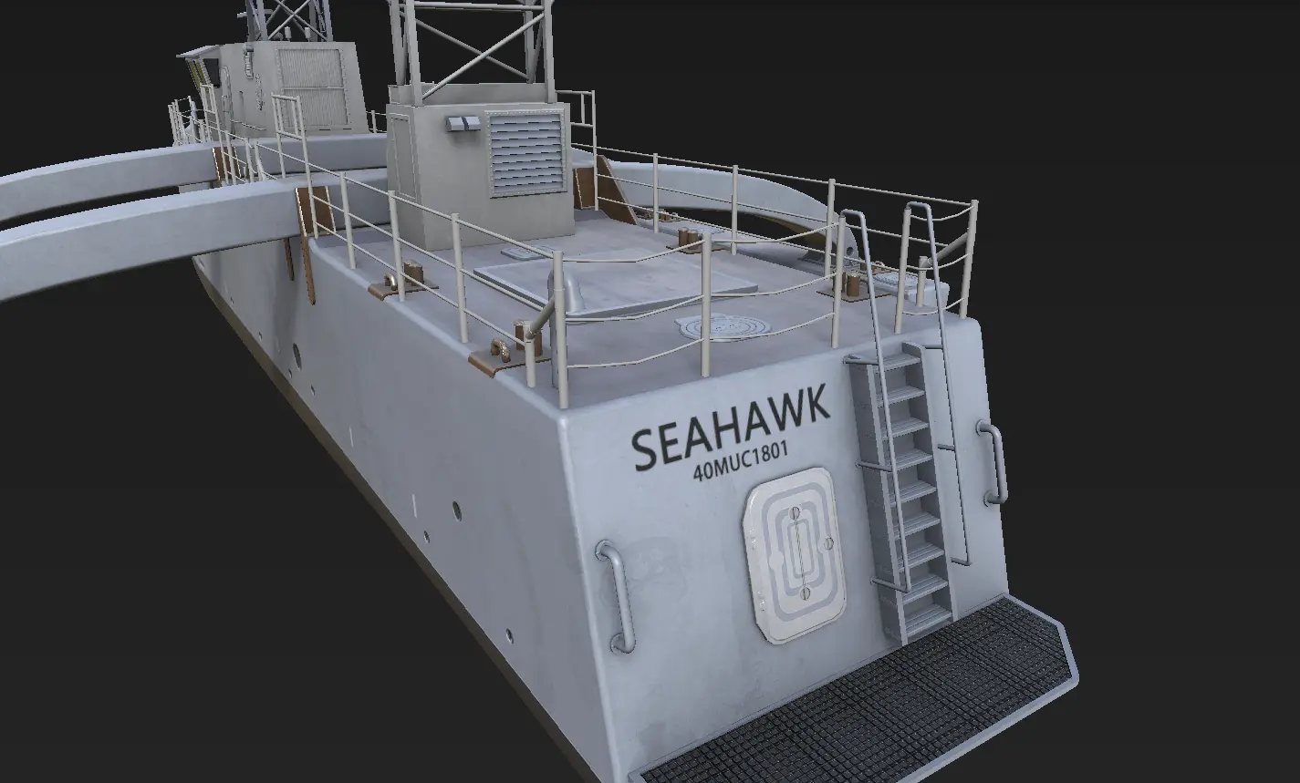 美国海鹰无人舰seahawk USV 海上猎人模型 - 场景/空间/建筑 - 作品模型 - CG模型网
