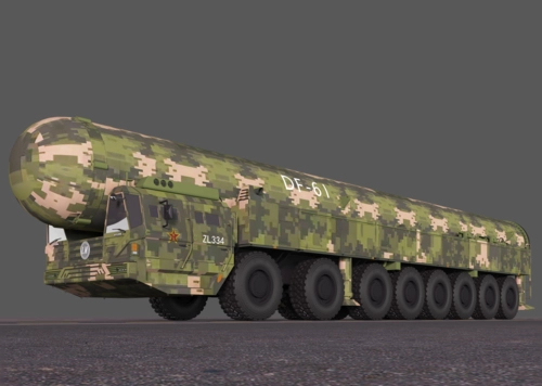 东风-61陆基洲际导弹/DF-61/东风-61洲际战略核导弹模型-装甲车／坦克模型库-3ds Max(.max)模型下载-cg模型网