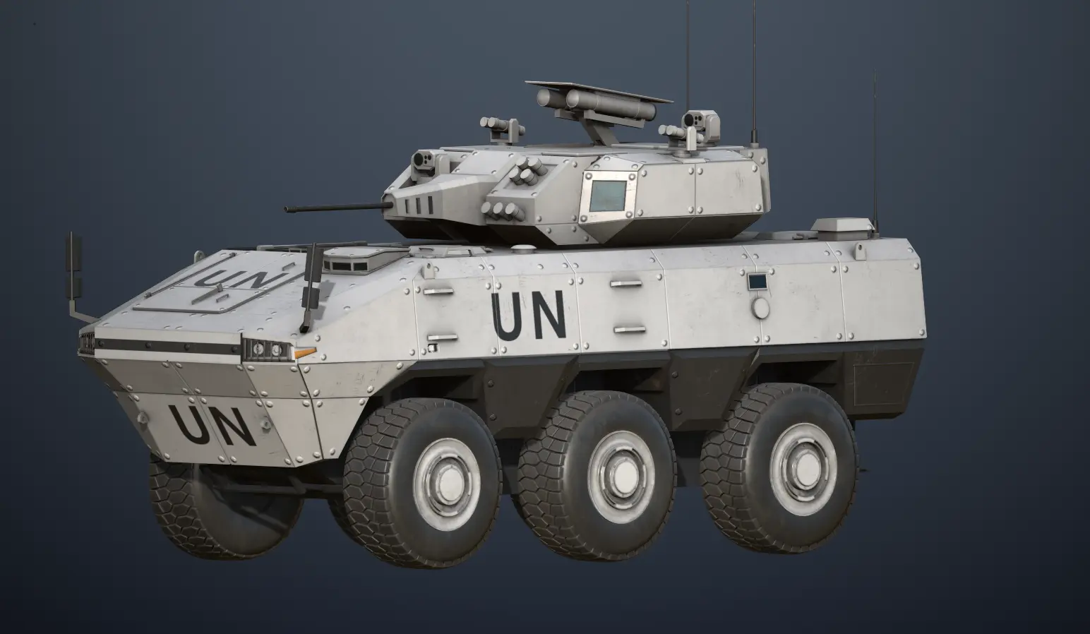 VN22 6X6 轮式装甲车模型 - 游戏/影视/动画 - 作品模型 - CG模型网